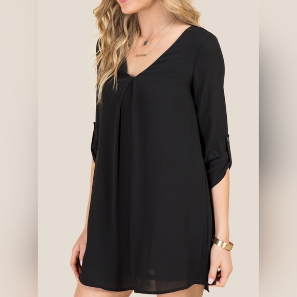 Decree | Dresses | Decree Roll Tab Sleeve Shift Dress | Poshmark